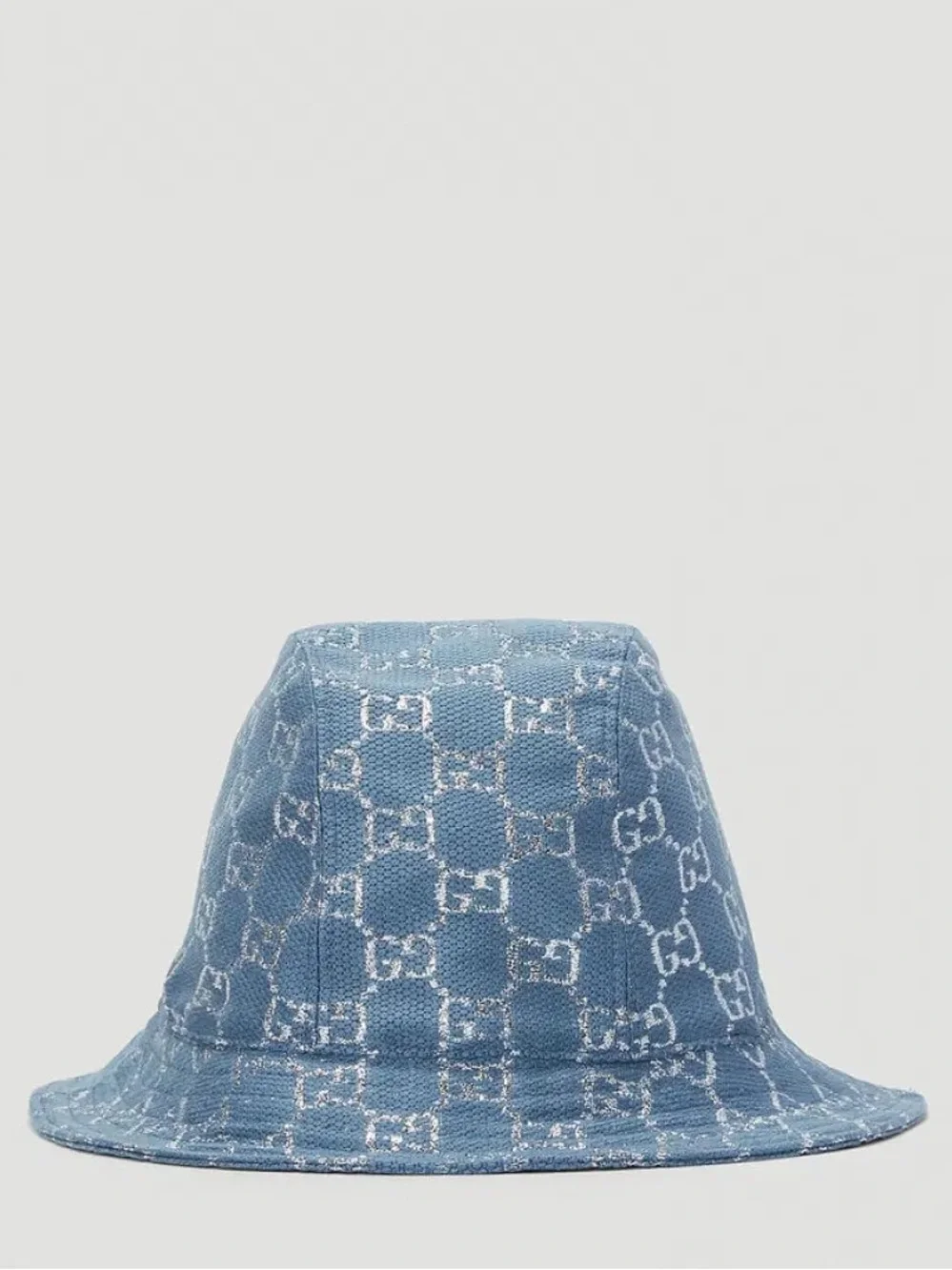 Gucci | Accessories | New Gucci Gg Supreme Monogram Blue Lame Bucket ...